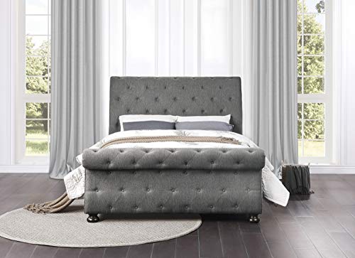 Lexicon Corbin Upholstered Sleigh Bed, Cal King, Gray