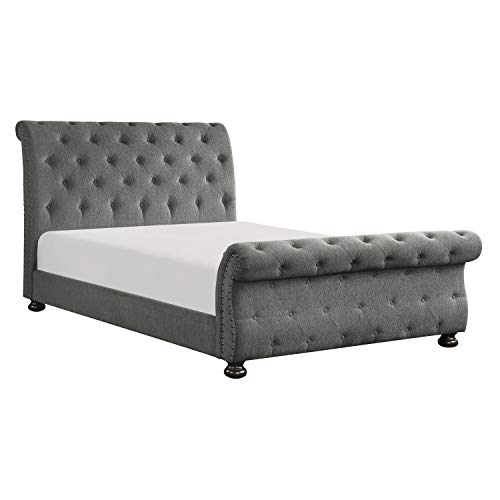 Lexicon Corbin Upholstered Sleigh Bed, Cal King, Gray