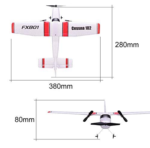 Remote Control Plane, 2.4Ghz 2 Channel RC Plane Ready to Fly,DIY RC Airplane Toy Durable EPP Foam Built-in 3-Axis Gyro System, Easy to Fly RC Aircraft for Beginners Kids and Adults(Two Batteries)