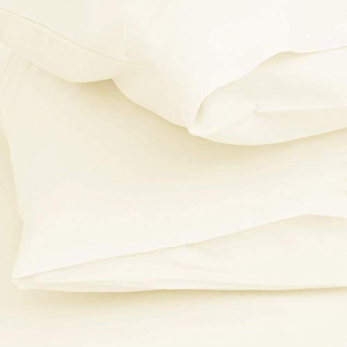 4-Piece BedSheets Set-800 Thread Count-100% Cotton Bedding Set for Full Size Bed-Long Staple Cotton Soft Sateen Weave, Fits Upto 15'' Deep Pockets Fitted Sheet-Cream