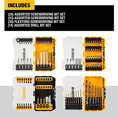 DEWALT Screwdriver Bit Set and Drill Bit Set, 100-Piece Master Set, For All Your Jobsite Needs (DWA2FTS100)