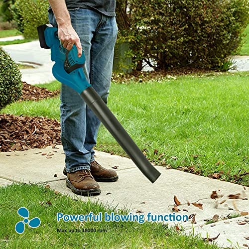 ARyee 18V Cordless Leaf Blower, Electric Leaf Blower with 5.0Ah Battery and Fast Charger, Lightweight Powerful Blower Battery Operated for Lawn Care, Snow Blowing