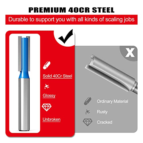 CSOOM Upgrade 24A PiecesRouter Bits , Tungsten Carbide Router Bit Set, 1/4 inch Shank,for Woodworking, All Purpose Router bit for DIY