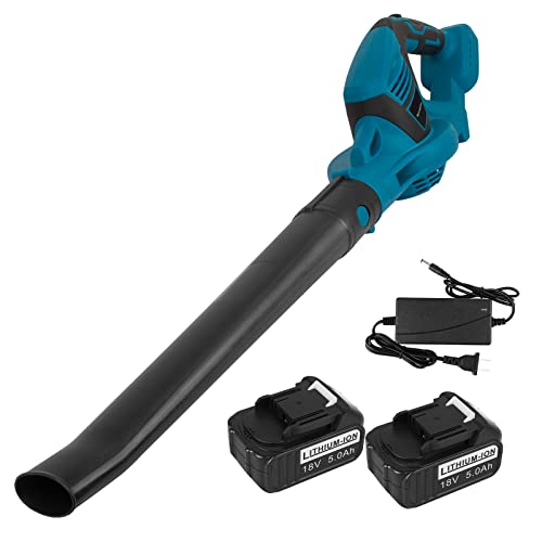 ARyee 18V Cordless Leaf Blower, Electric Leaf Blower with 5.0Ah Battery and Fast Charger, Lightweight Powerful Blower Battery Operated for Lawn Care, Snow Blowing