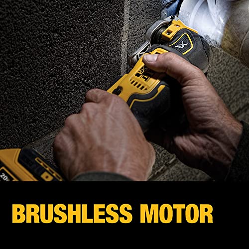 DEWALT 20V MAX XR Multi-Tool Kit, Oscillating Tool, 6-Speed, Quick Blade Change for Multi-Tool Needs, Cordless (DCS356D1)