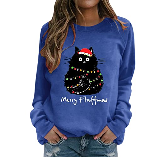 Christmas Sweater Sherpa Jacket Women Plaid Tree Christmas Trees Merry Christmas Plaid Puff Sleeves Crew Neck Pullover Shirt lace Sweater Coats for Women Fall Clothes for Women 2023 Merry Christmas