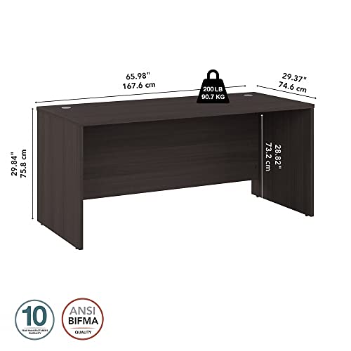 Bush Business Furniture Studio C Office Desk, 66W x 30D, Storm Gray