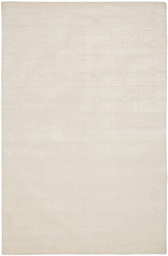 Safavieh Tibetan Collection 10' x 14' Ivory/Ivory TB833A Hand-Knotted Viscose Rug