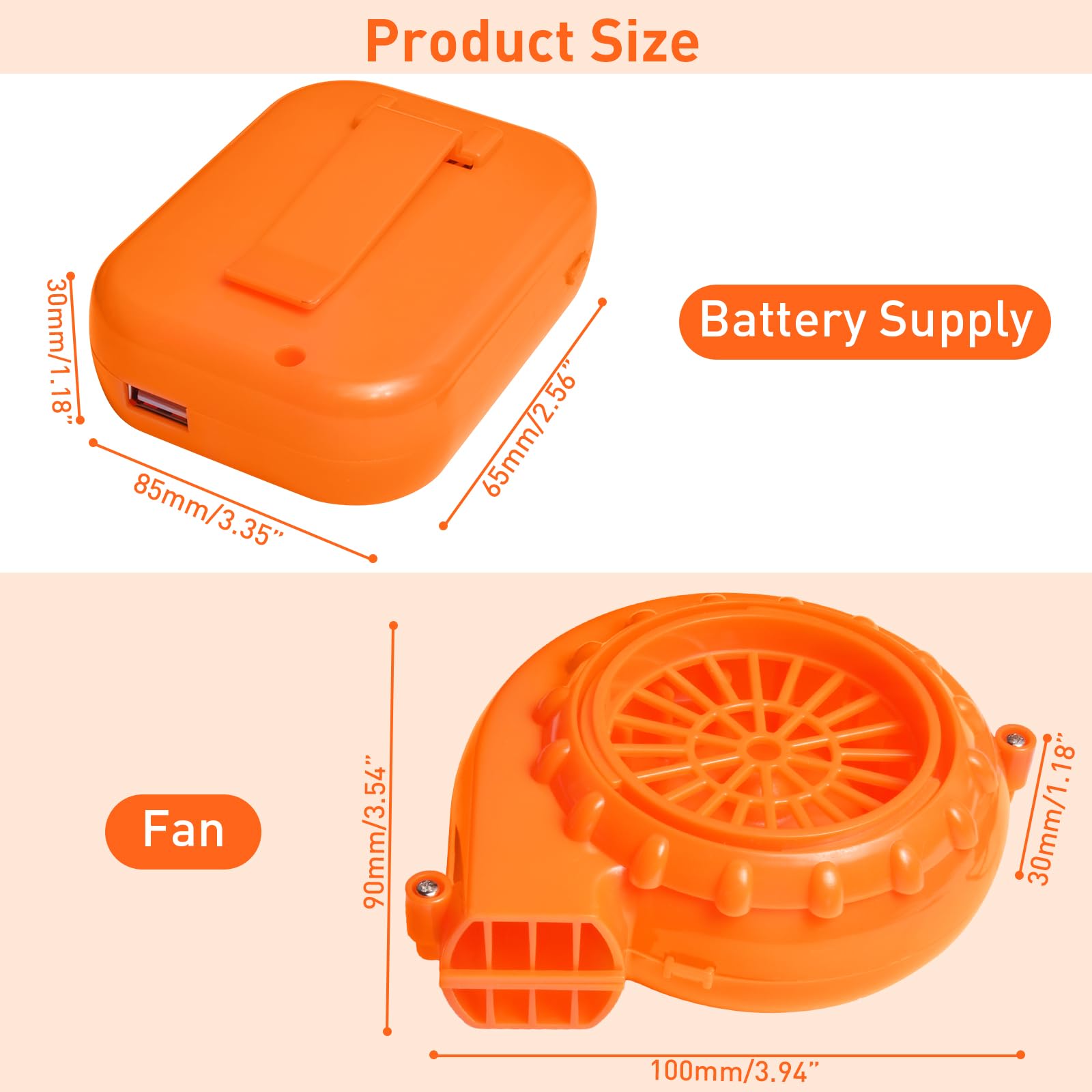Uderwarb Inflatable Costume Fan Replacement, Mini Blower Fan Dinosaur Pump for Inflatable Costume Blow Up