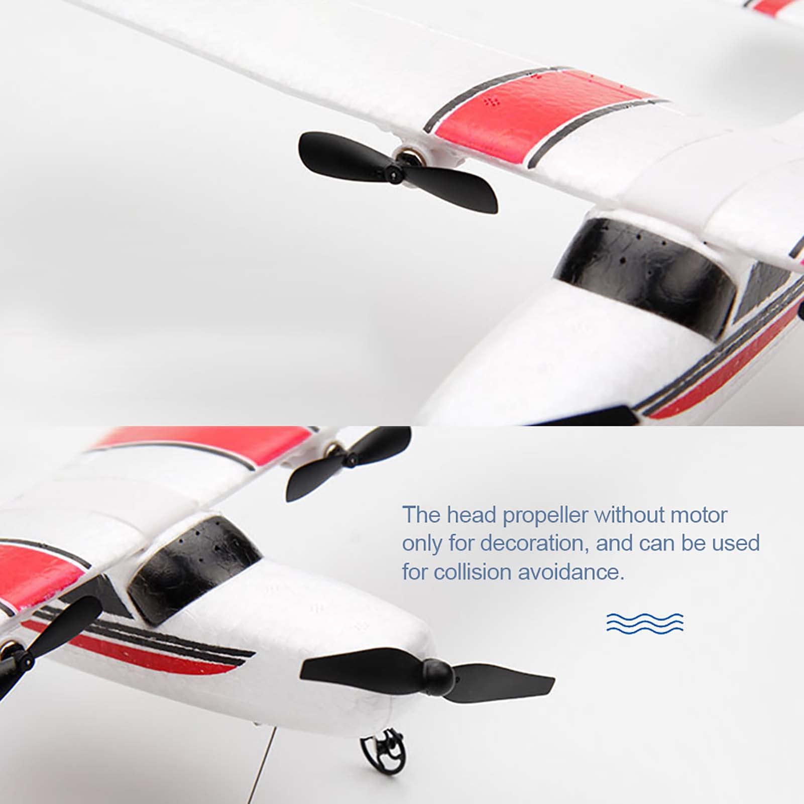 GoolRC FX801 RC Airplane, 2.4GHz 2CH Remote Control Airplane, EPP Foam RC Plane, Fixed Wing RC Aircraft, Easy to Fly RC Glider Toys for Kids, Boys and Beginners with 2 Batteries