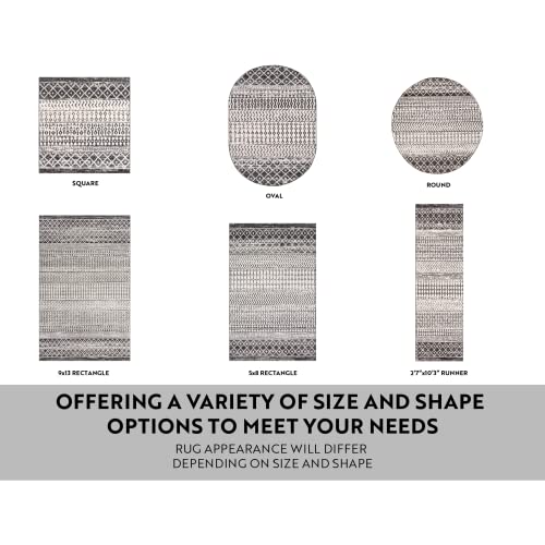 Artistic Weavers Chester Boho Moroccan Area Rug,6'7" x 9',Black