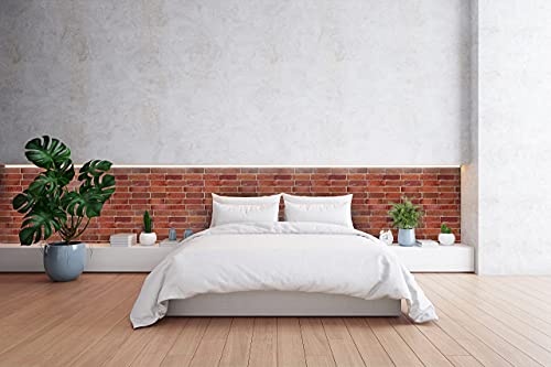 CONCORD WALLCOVERINGS ™ Sample for Display Purpose only Retro-Art 3D Wall Panels, Old Brick in Red, PVC, 7" x10, 572OR