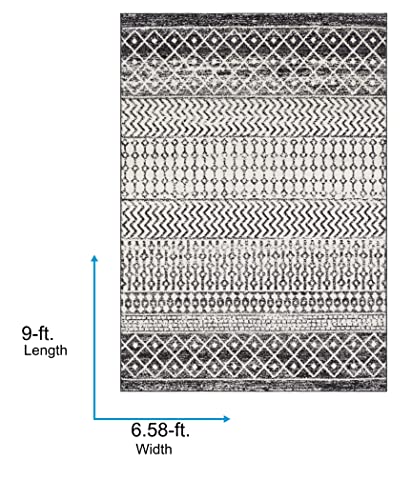 Artistic Weavers Chester Boho Moroccan Area Rug,6'7" x 9',Black