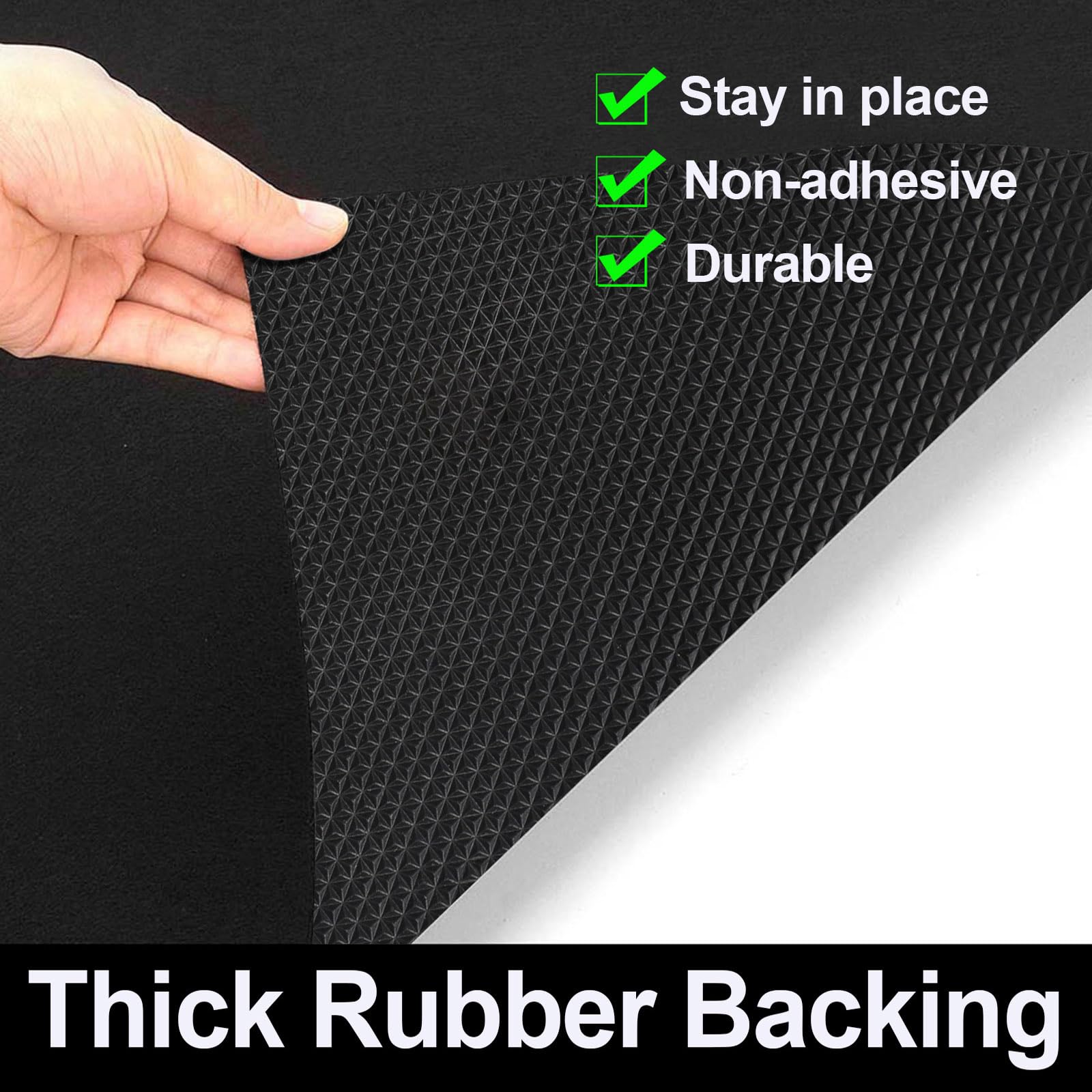 AiBOB Under the Sink Mat, 24 X 30 in, Durable Premium Mats Protect Kitchen and Bathroom Cabinets, Waterproof Absorbent Shelf Liner, Black