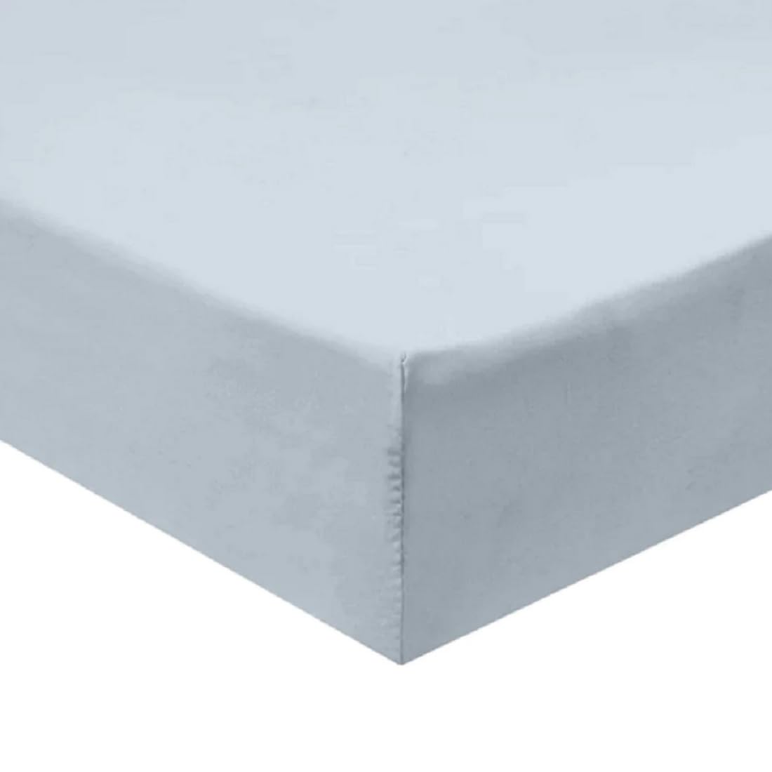 Soft Cotton Sateen Crib Fitted Sheet Only 28" W x 52" L (Blue) Made in USA