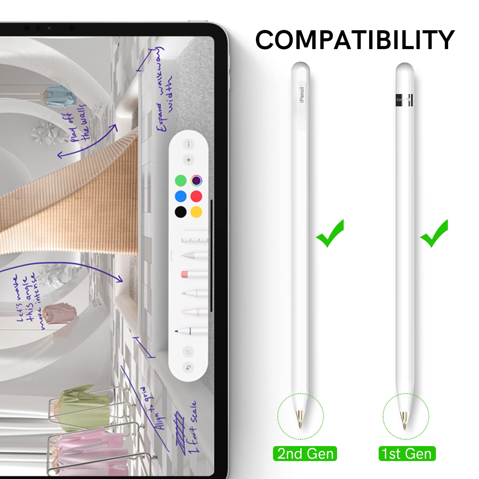 Apple Pencil 2nd Generation Case + 2 Pack Apple Pencil Tips