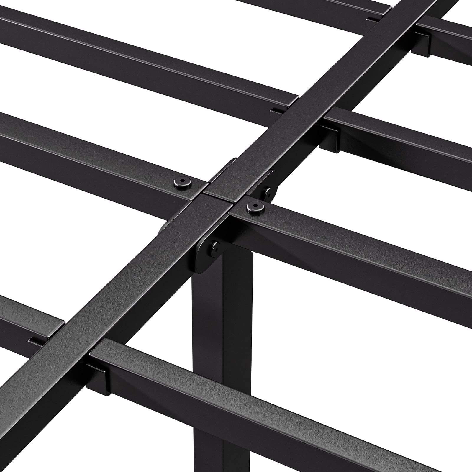 Neslime 18 Inch High California King Bed Frames No Box Spring Needed, Tall Heavy Duty Metal Platform Cal King Bed Frame for Heavy People with Steel Slat, Easy Assembly, Noise Free, Black