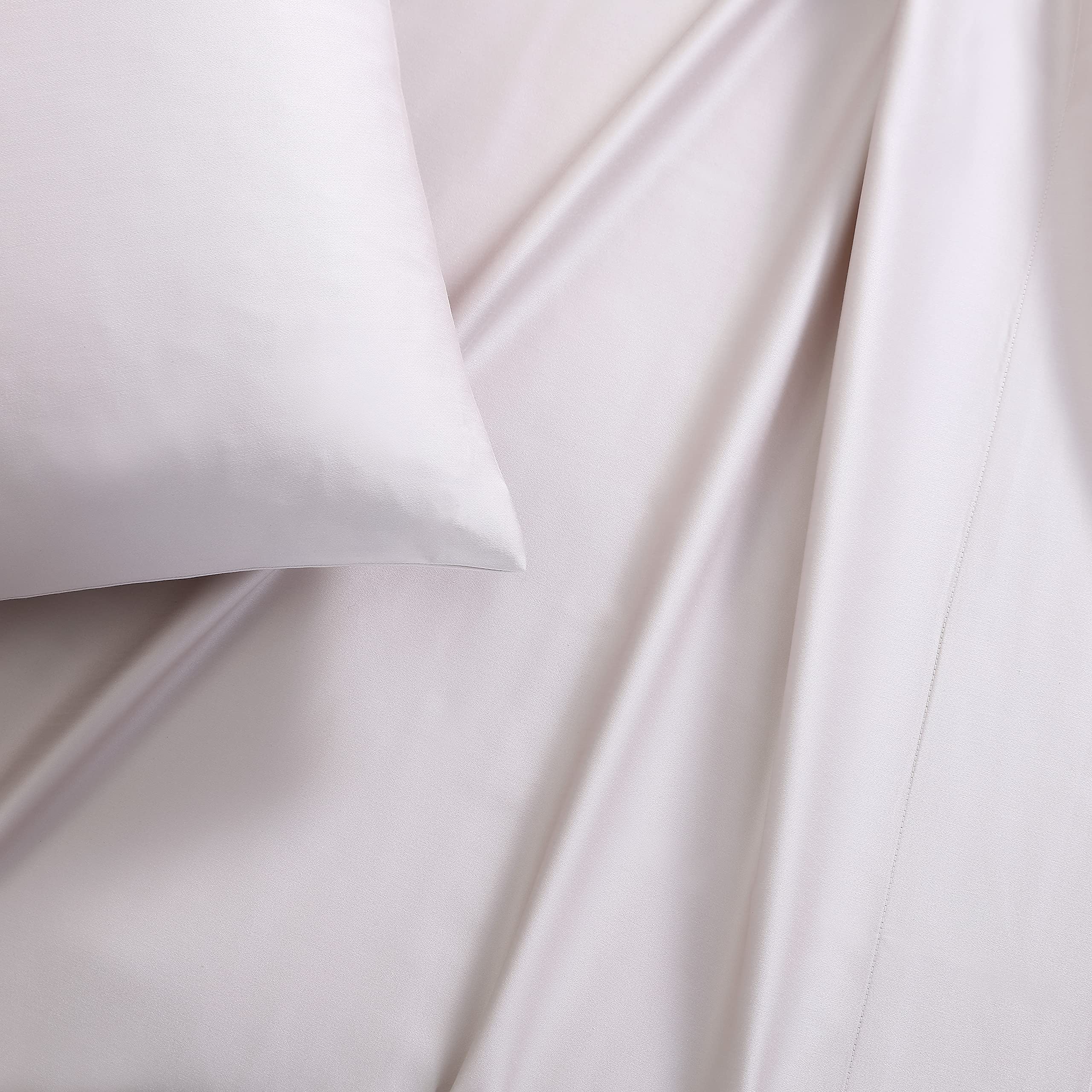 Vera Wang - Queen Sheet Set, Luxury Sateen Cotton Bedding, 800 Thread Count, Soft & Smooth Home Decor (Rose Quartz, Queen)