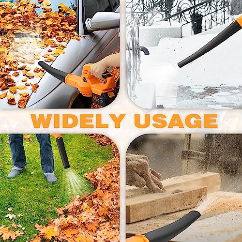 Cordless Leaf Blower - 20V Leaf Blower Cordless with 2 Batteries & Charger, Lightweight Portable Blower for Cleaning Leaf, Dust, Debris, Patio, Car, Porch (Included Goggles and Gloves)