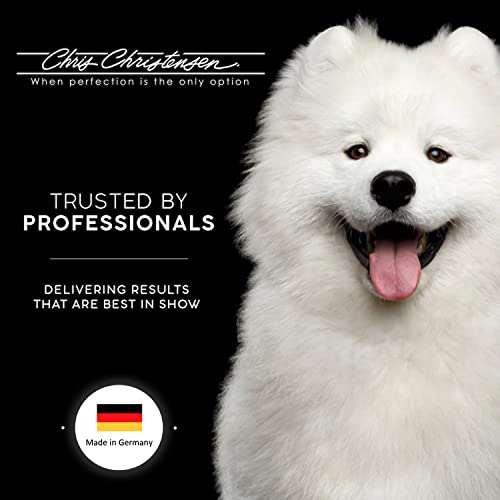Chris Christensen Grooming Bundle - Just Divine Ready to Use Brushing Dog Spray, Prevents Brushing Damage, Light Detangler - Big K Slicker Dog Brush Medium, Perfect for Doodles, Angled Polished Pins