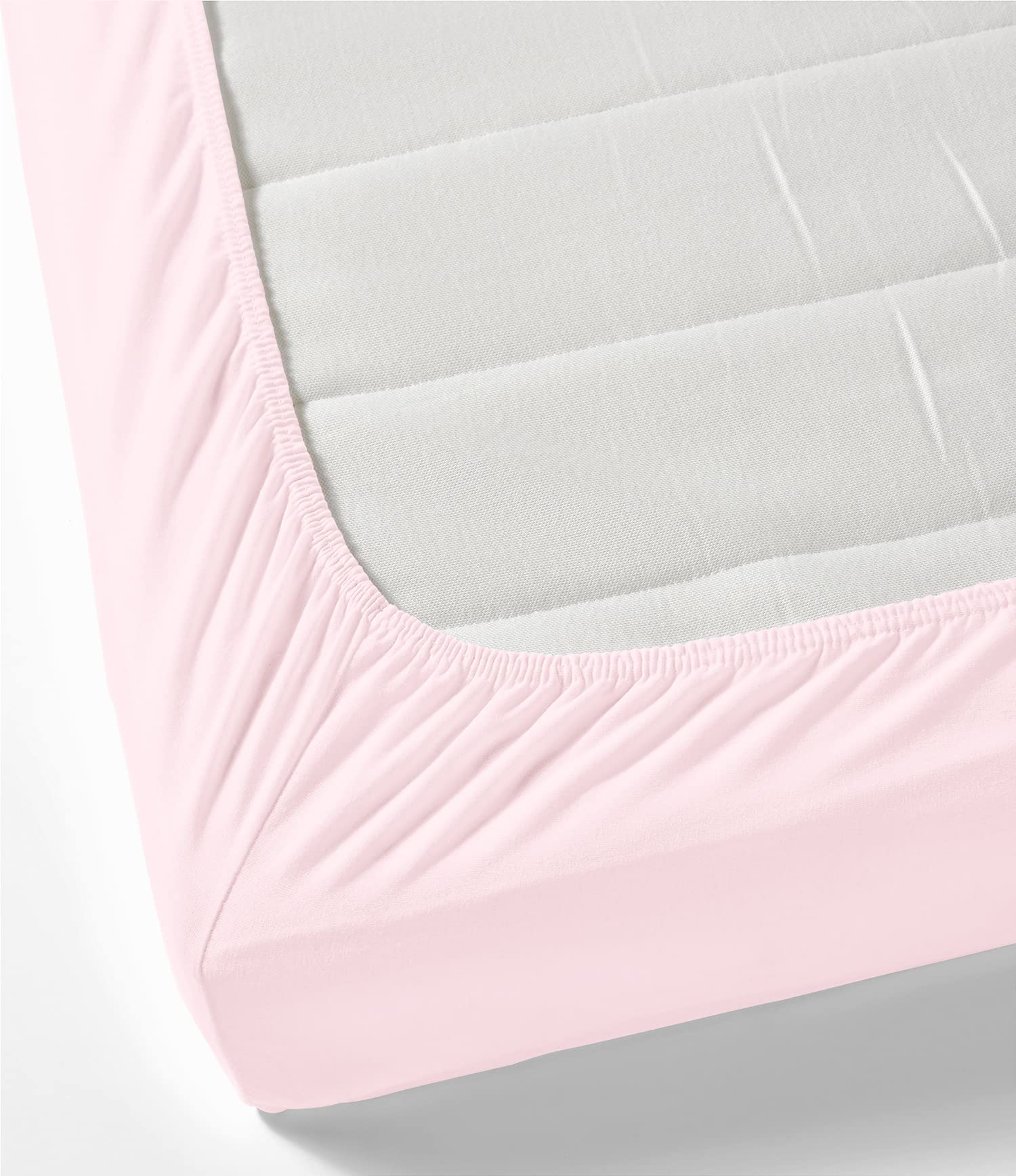 1000-Thread-Count 100% Pure Cotton Bed Sheets -4 Pc Queen Size Blush Sheet Set, Single Ply Long Staple Combed Cotton Yarns, Best Luxury Sateen Weave, Fits Mattress Upto 17'' Deep Pocket