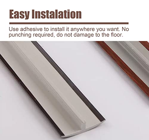 VREOX Wood Grain Carpet Edge Transition Strips/Trim Strips,Reducer Flute Between for Uneven Floors,Laminate Flooring Threshold Covering Strips (Color : Red)