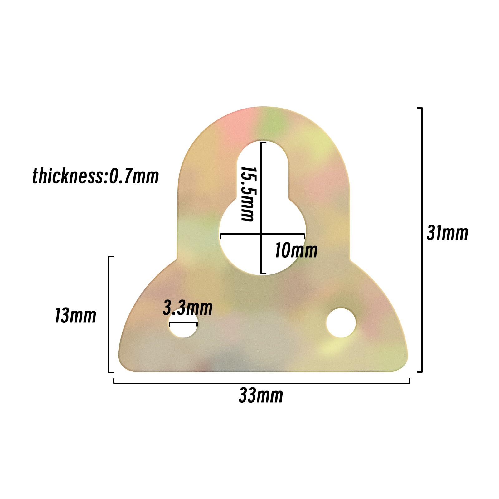 eMagTech 100Pcs Photo Frame Hanging Plate Mirror Picture Holders Metal Hidden Mirror Clip Holders Accessories for Slotted Mirrors Glass Panels Picture Frames
