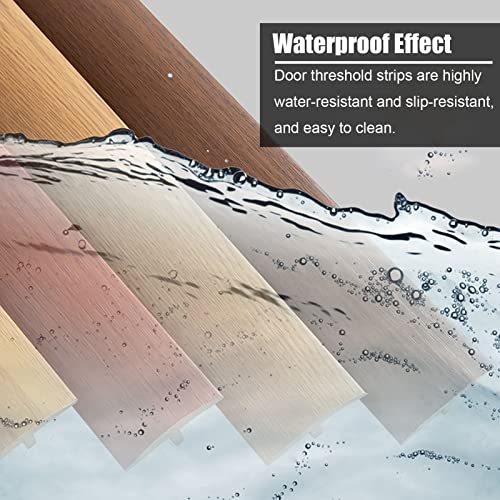 VREOX Wood Grain Carpet Edge Transition Strips/Trim Strips,Reducer Flute Between for Uneven Floors,Laminate Flooring Threshold Covering Strips (Color : Red)