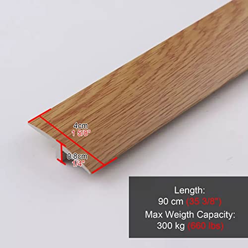 VREOX Wood Grain Carpet Edge Transition Strips/Trim Strips,Reducer Flute Between for Uneven Floors,Laminate Flooring Threshold Covering Strips (Color : Red)
