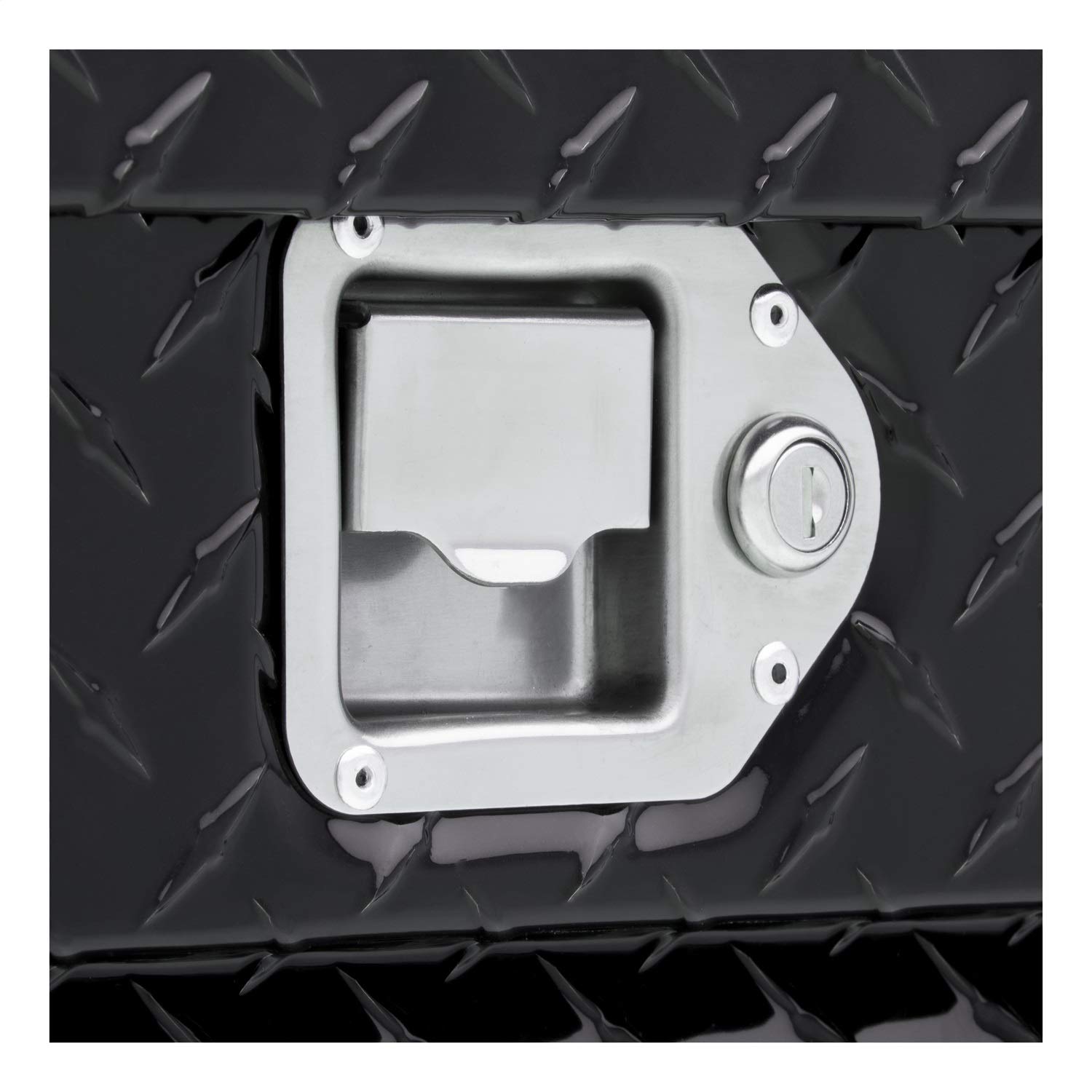 UWS TBSM-72-BLK Black Aluminum Side Mount Box with Beveled Insulated Lid