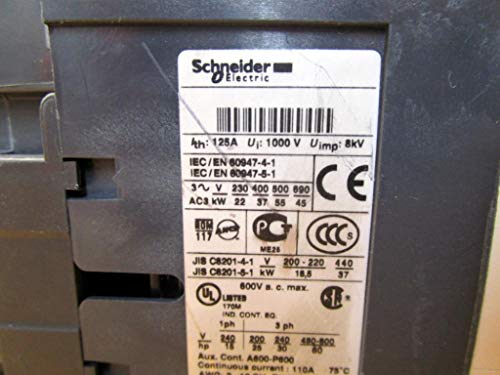 Schneider Electric LC1D80 LX1 D6 F7 Contactor LC1D80LX1D6F7