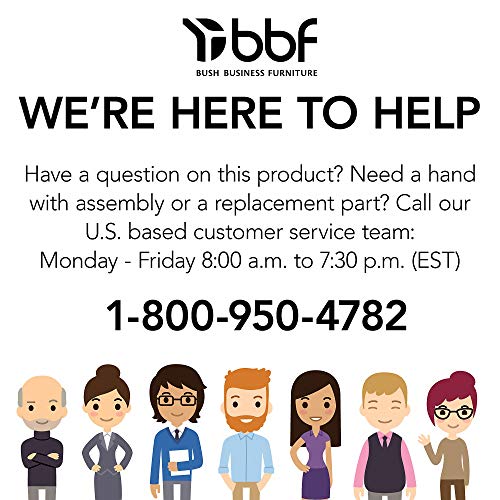 Bush Business Furniture Office 500 Height Adjustable Standing Desk with Storage and Bookcase, 72W, Black Walnut