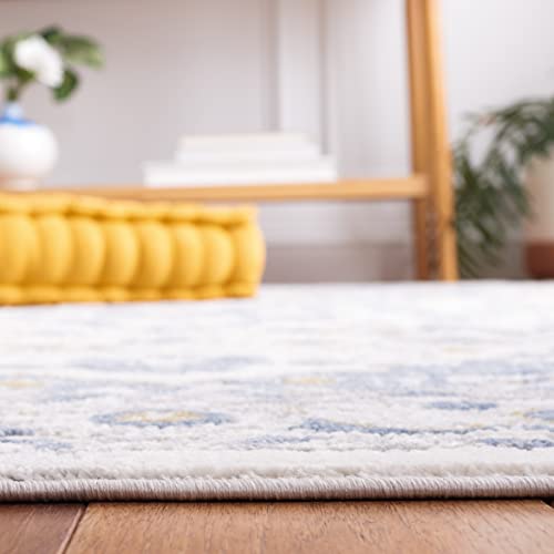 Safavieh Palma Collection 9' x 12' Beige/Light Blue PAM354A Oriental Floral Medallion Non-Shedding Area Rug
