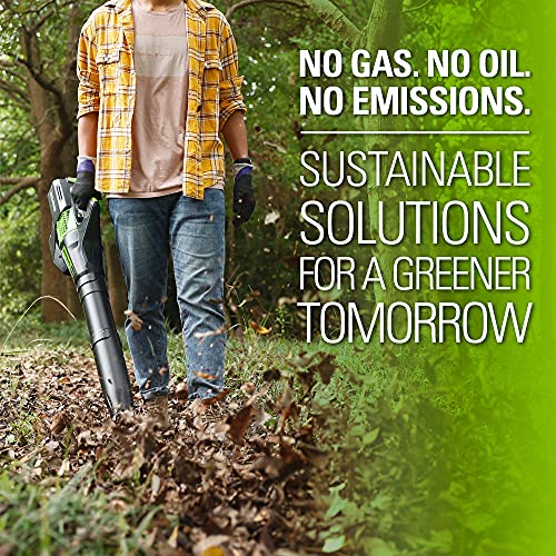 Greenworks 80V (150 MPH / 500 CFM / 75+ Compatible Tools) Cordless Axial Leaf Blower, 2.0Ah Battery and Charger Included