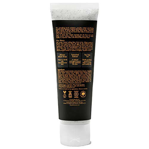 Sheamoisture Facial Wash and Scrub for Blemish Prone Skin African Black Soap to Clarify Skin 4 oz