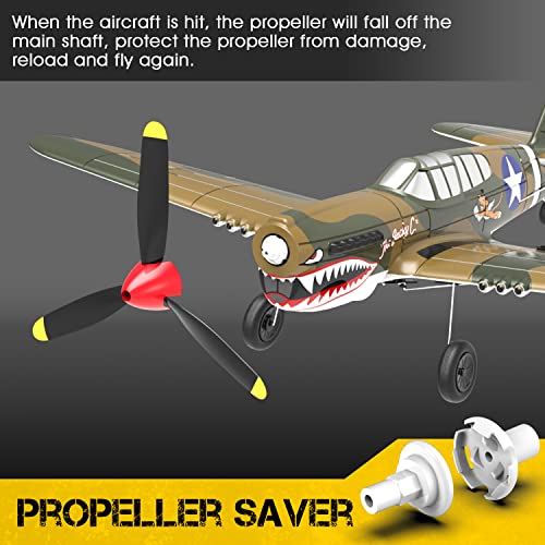 VOLANTEXRC RC Plane 4 Channel P40 Warhawk Remote Control Airplane Fighter RTF with 6-Axis Gyro, 3 Modes Easy to Fly, 2.4GHz Radio Controlled Aircraft for Beginners, Boys & Adults