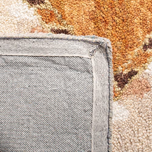 Safavieh Aspen Collection 2'3" x 8' Brown/Blue APN126T Handmade Moroccan Boho Tribal Wool Entryway Foyer Living Room Bedroom Kitchen Runner Rug