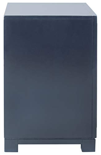 Safavieh Home Collection Raina Navy 3-Drawer Greek Key Nightstand