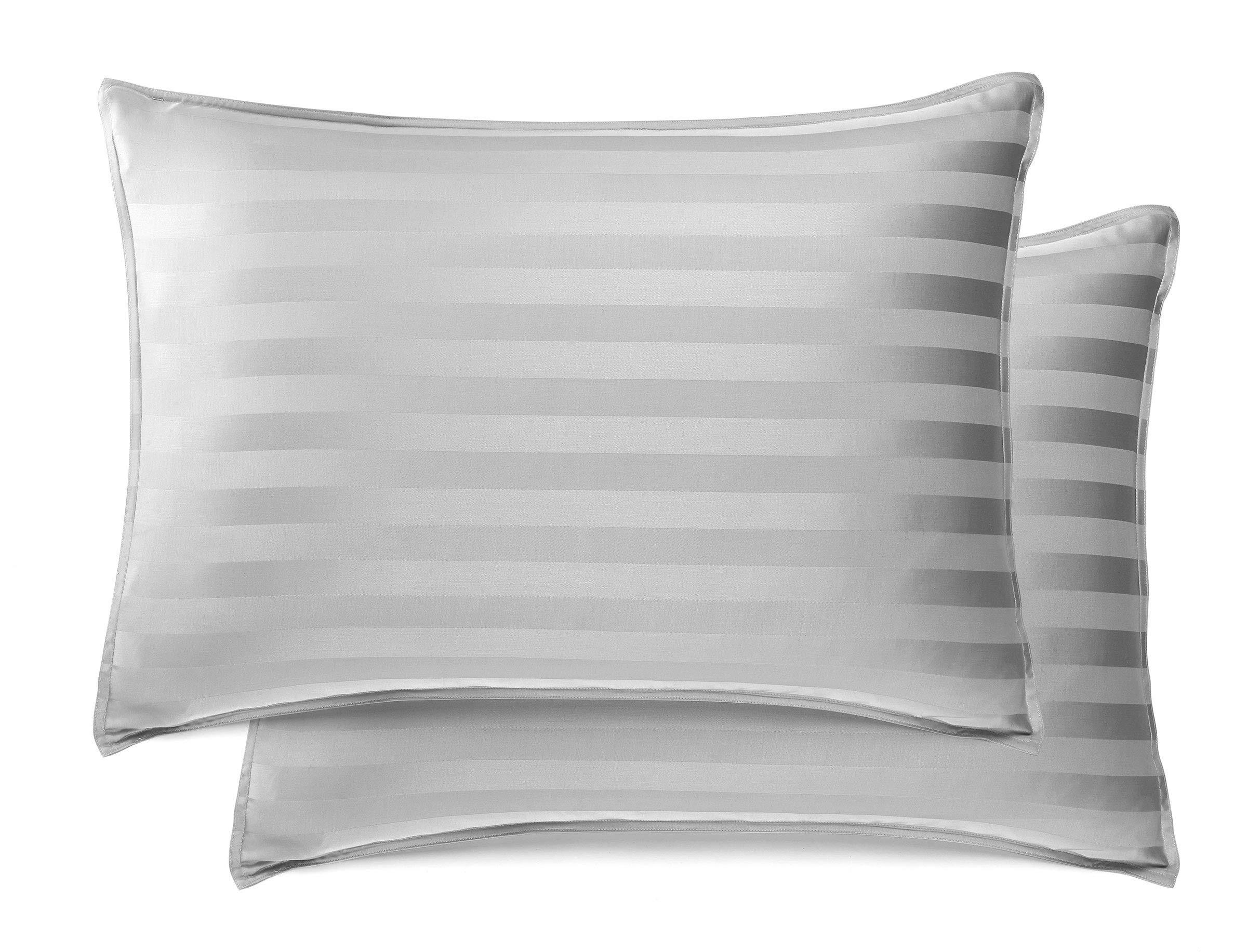 King Sheets by Pure Bamboo, Genuine 100% Organic Viscose Derived from Bamboo Bed Sheet Set, Luxuriously Soft & Cooling, Double Stitching, Lifetime Quality Promise (King, Jacquard Silver)