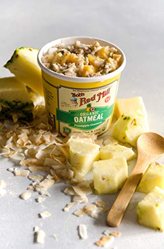 Bob's Red Mill Organic Gluten Free Oatmeal Cup, Pineapple Coconut (Pack of 12)