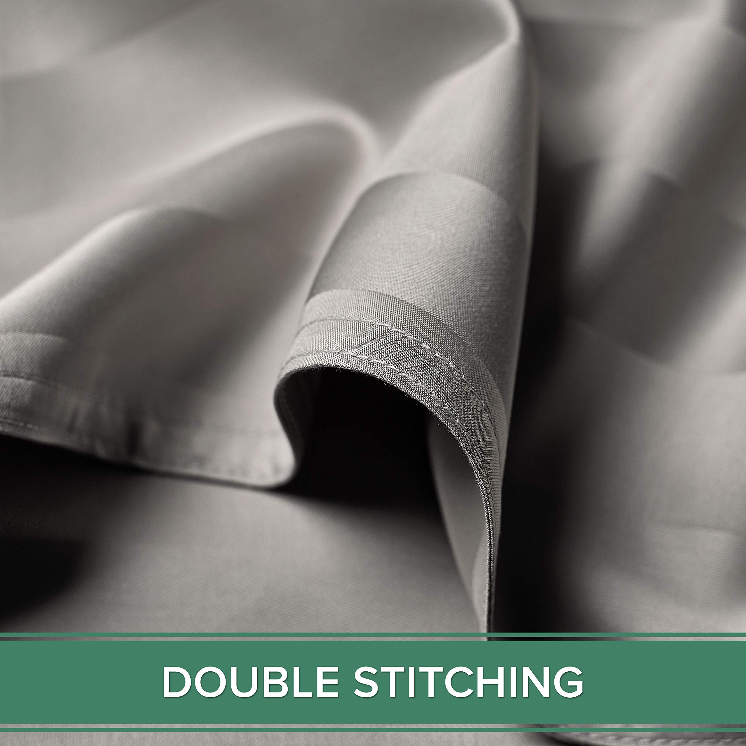 King Sheets by Pure Bamboo, Genuine 100% Organic Viscose Derived from Bamboo Bed Sheet Set, Luxuriously Soft & Cooling, Double Stitching, Lifetime Quality Promise (King, Jacquard Silver)