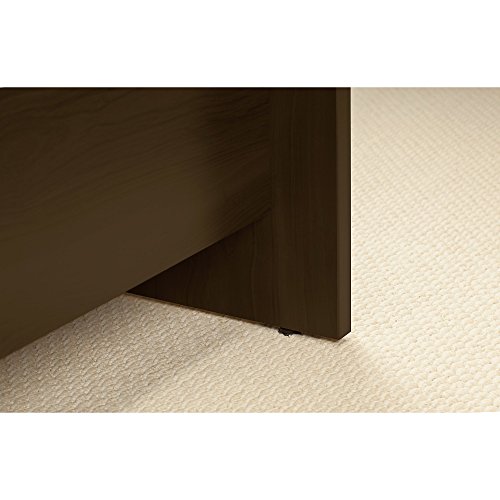 Bush Business Furniture Series C Elite 72W x 36D Bowfront Desk Shell with 48W Return in Mocha Cherry