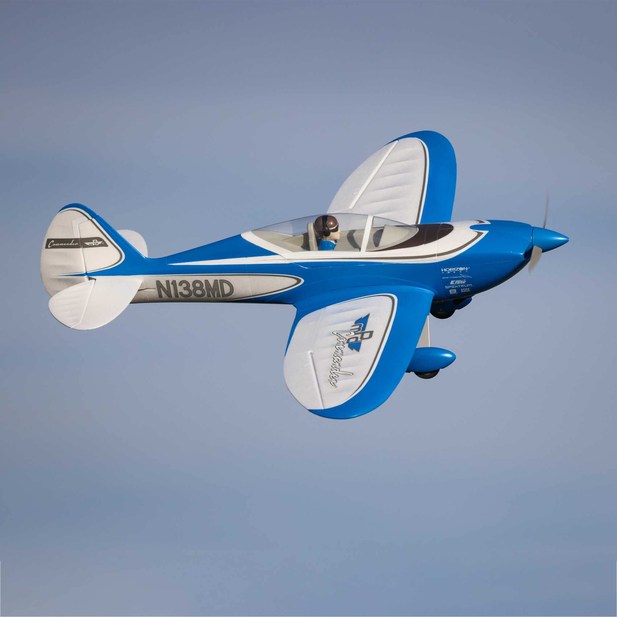 E-flite RC Airplane Commander MPD 1.4m BNF Basic Transmitter Battery and Charger Not Included with AS3X and Safe Select EFL14850