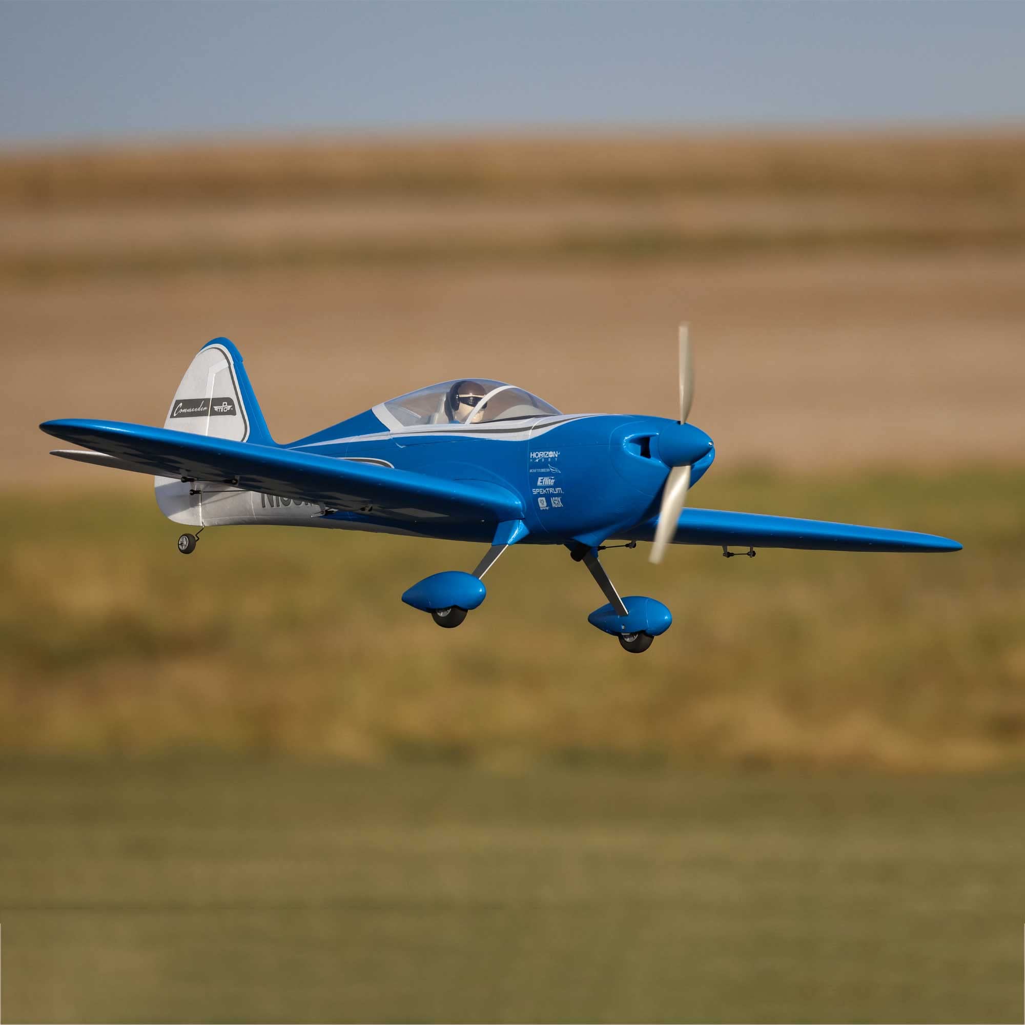 E-flite RC Airplane Commander MPD 1.4m BNF Basic Transmitter Battery and Charger Not Included with AS3X and Safe Select EFL14850