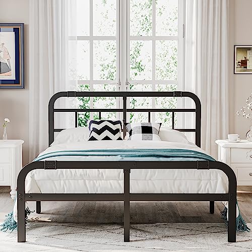Artimorany Outlet California King Bed Frame with Headboard and Footboard, 14 Inch Heavy Duty, Cal King Bed Frame Mattress Foundation, Noise Free, No Box Spring Needed, Easy Assembly, Black