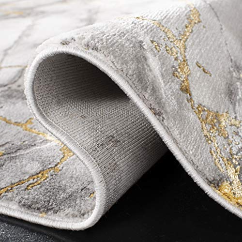SAFAVIEH Craft Collection 6'7" x 9' Grey / Gold CFT877F Modern Abstract Non-Shedding Living Room Bedroom Dining Home Office Area Rug