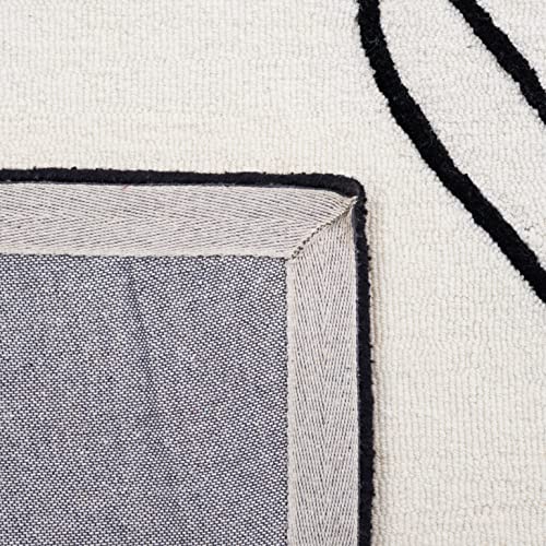 Safavieh Rodeo Drive Collection 4' x 6' Ivory/Black RD860B Handmade Mid-Century Modern Abstract Wool Area Rug