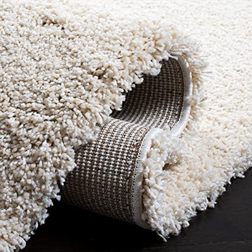 SAFAVIEH Milan Shag Collection 8' x 10' Ivory SG180 Solid Non-Shedding Living Room Bedroom Dining Room Entryway Plush 2-inch Thick Area Rug