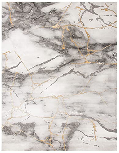 SAFAVIEH Craft Collection 6'7" x 9' Grey / Gold CFT877F Modern Abstract Non-Shedding Living Room Bedroom Dining Home Office Area Rug