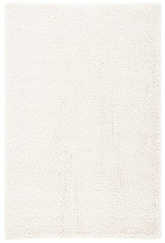 SAFAVIEH Milan Shag Collection 8' x 10' Ivory SG180 Solid Non-Shedding Living Room Bedroom Dining Room Entryway Plush 2-inch Thick Area Rug